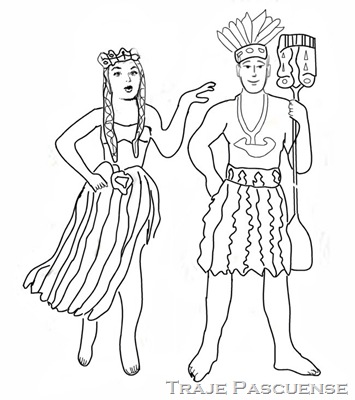 Dibujos para colorear trajes de Chile - Colorear dibujos infantiles